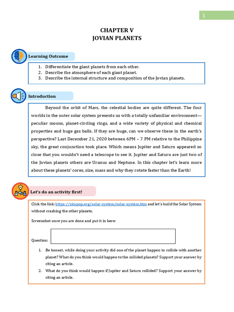 Module 7 Jovian Planets 1 | PDF | Jupiter | Planets