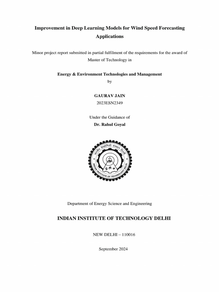 Wind Speed Forecasting Using Deep Neural Networks | PDF