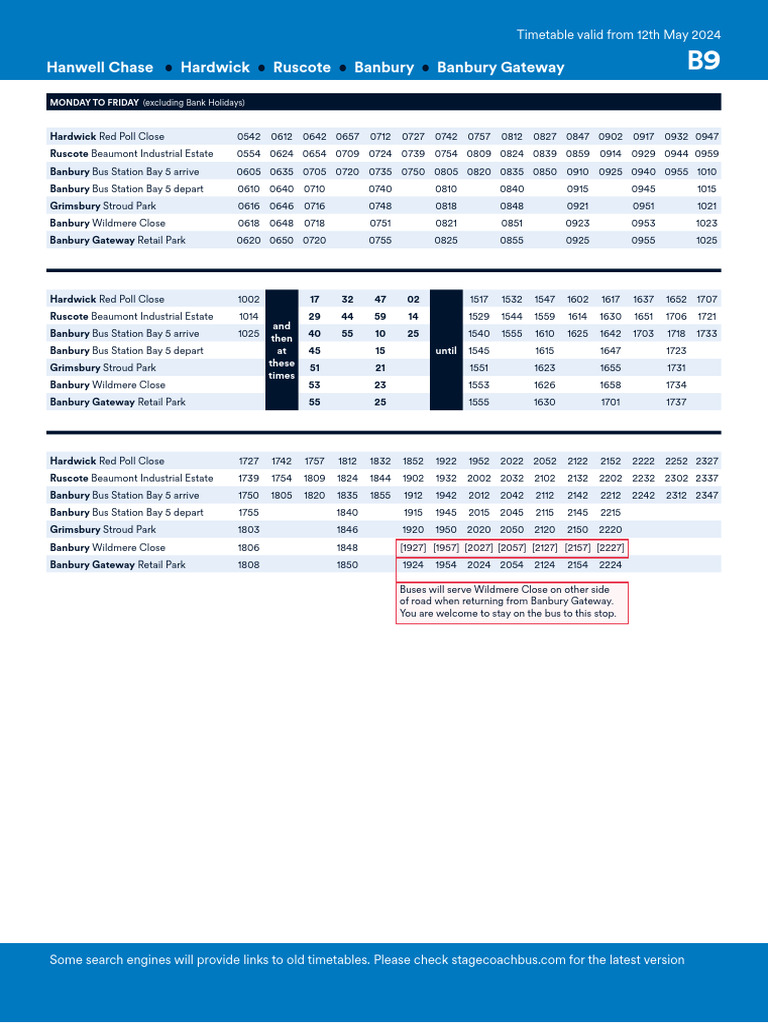 B9 Current | PDF | Public Transport | Bus Transport