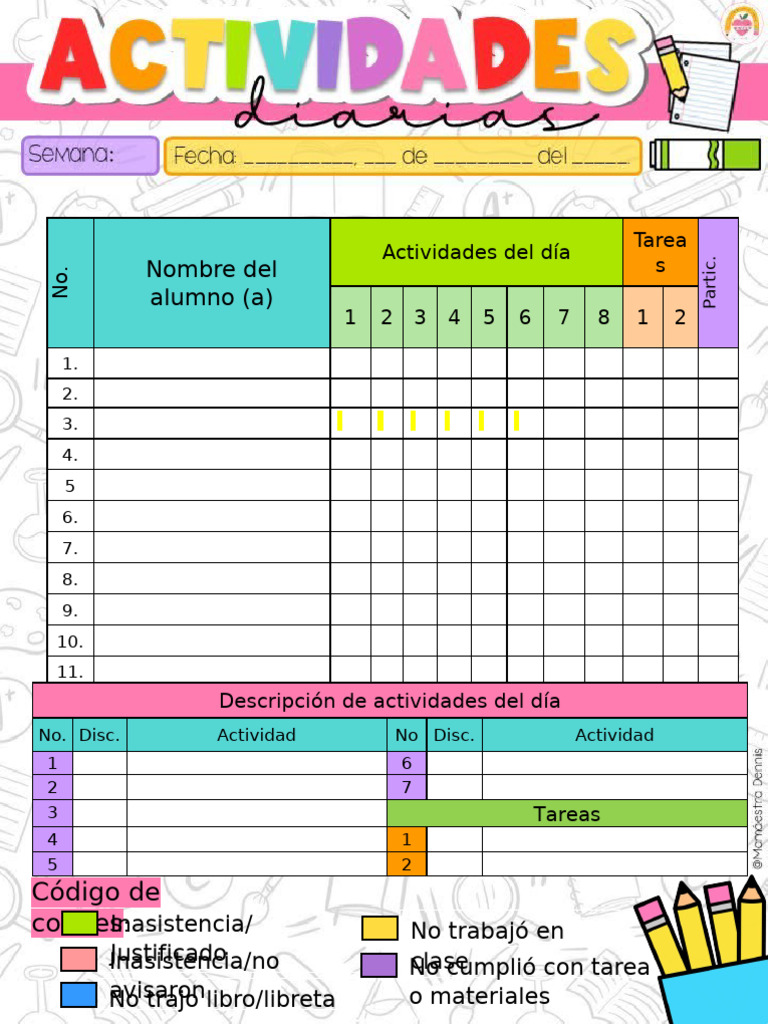N Registro de Actividades Diarias | PDF