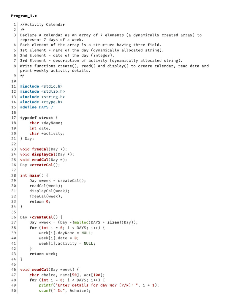 DSA Lab Program 1 - 6 | PDF
