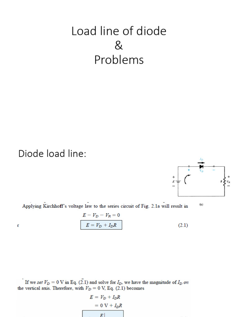EC-Load Line of Diode & Problems | PDF
