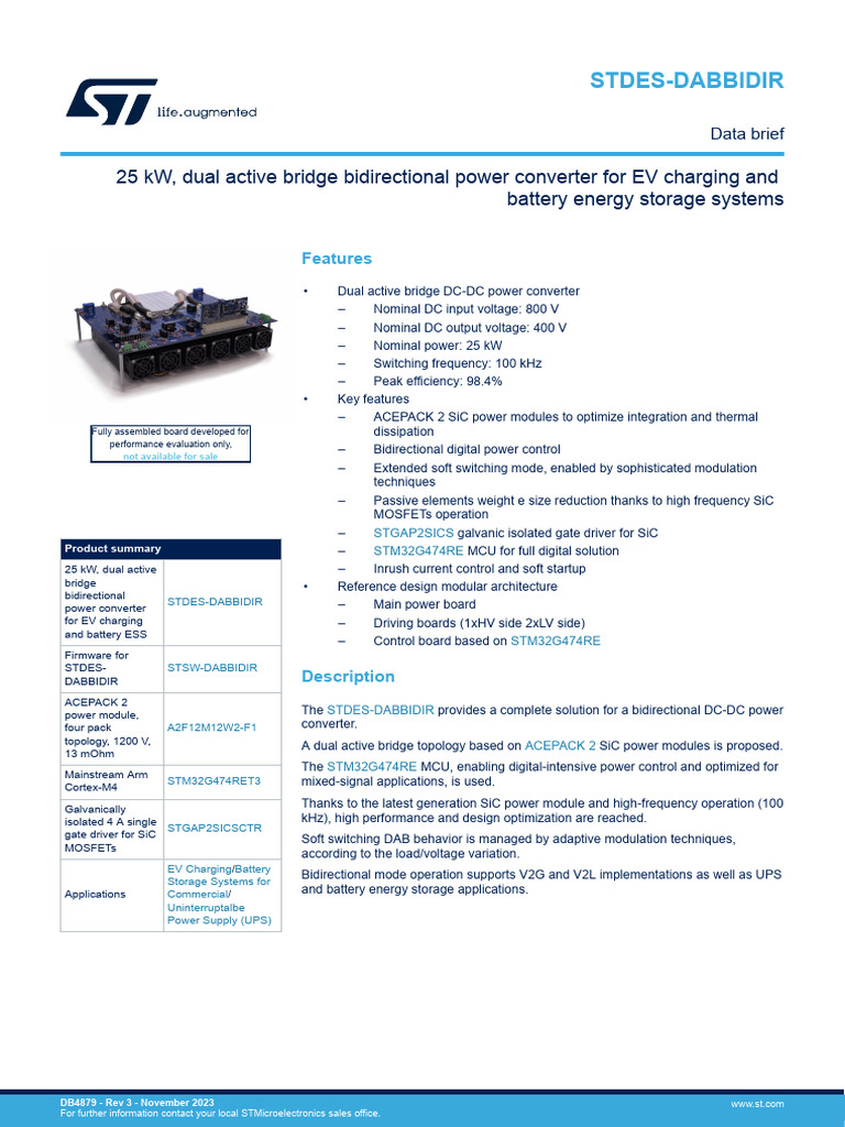 Schematic ST 25kW DAB | PDF | Mosfet | Power Supply