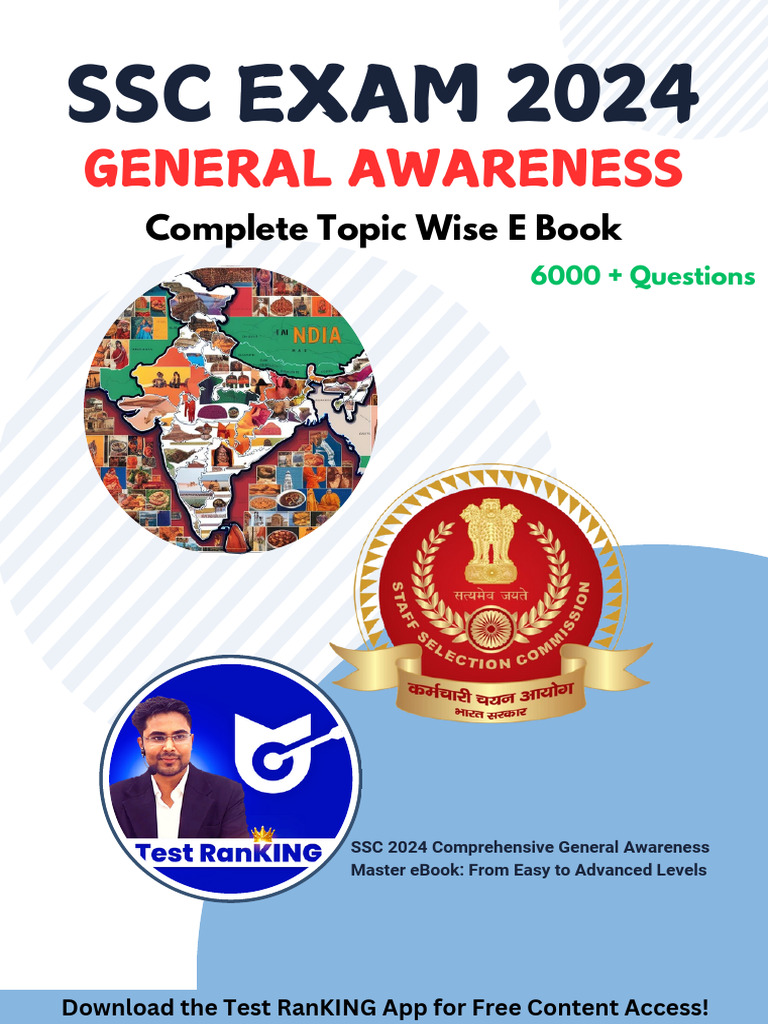 SSC 2024 Complete General Awareness Chapter Wise Easy To Hard Level | PDF