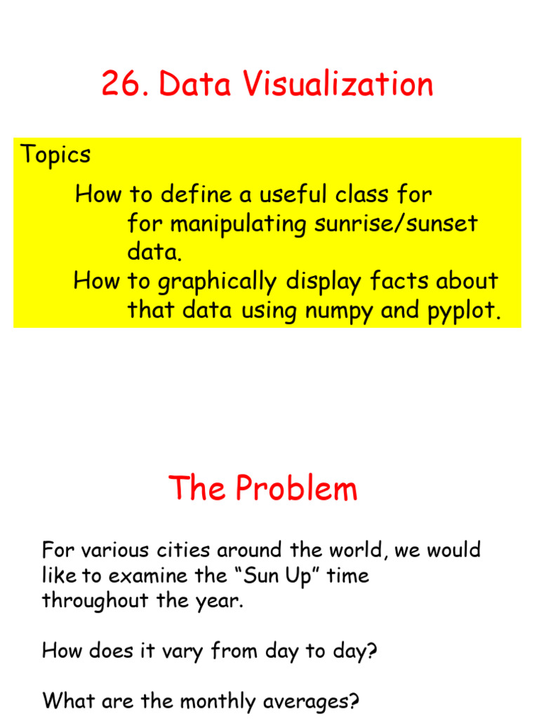 26.NumpyPlotting | PDF | Sunset | Computer Programming