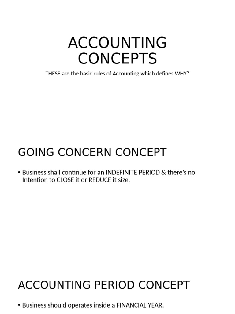 Key Accounting Concepts Explained | PDF | International Financial ...