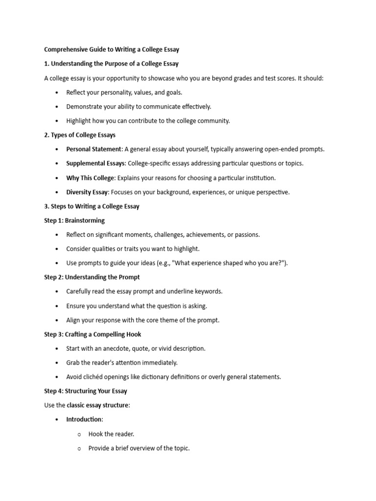 Ultimate College Essay Writing Guide | PDF | Essays | Proofreading