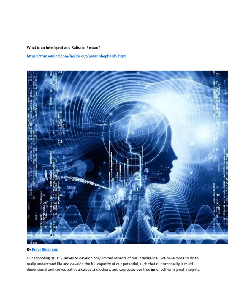 What is an Intelligent and Rational Person | PDF | Rationality | Experience