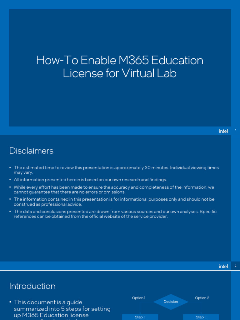 How-To Enable M365 Education License for Virtual Lab | PDF | Microsoft ...