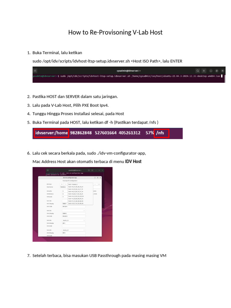 Re-Provisioning V-Lab HOST | PDF