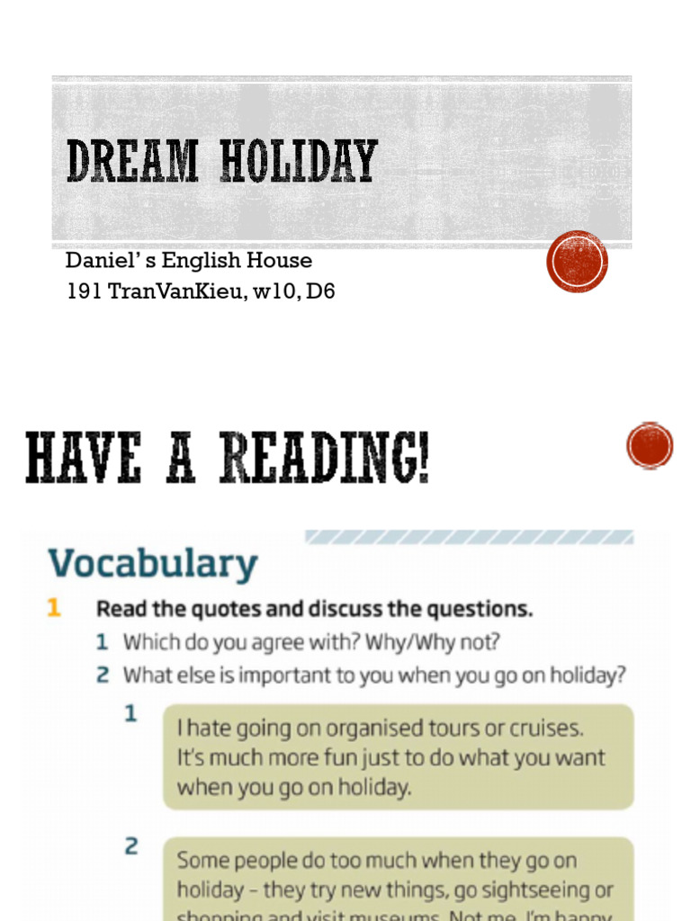 Dream Holiday | PDF