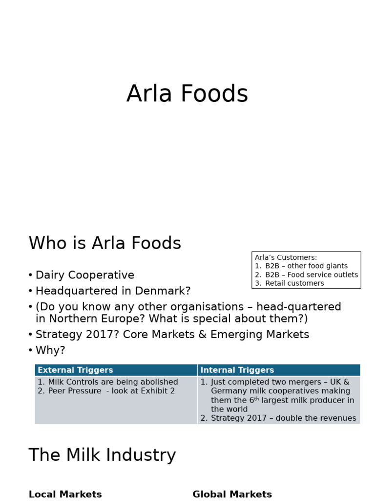 Arla Foods' B2B Strategy Overview | PDF