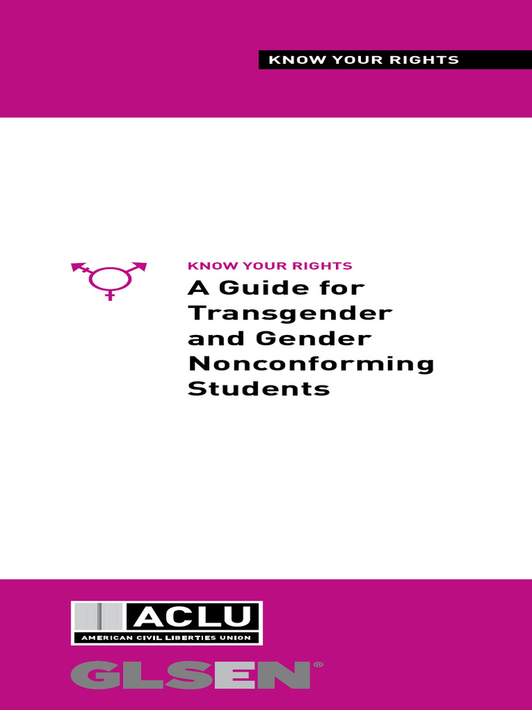 070616 Tgncstudentkyr Brochure | PDF | LGBTQIA+ Studies | Transgender