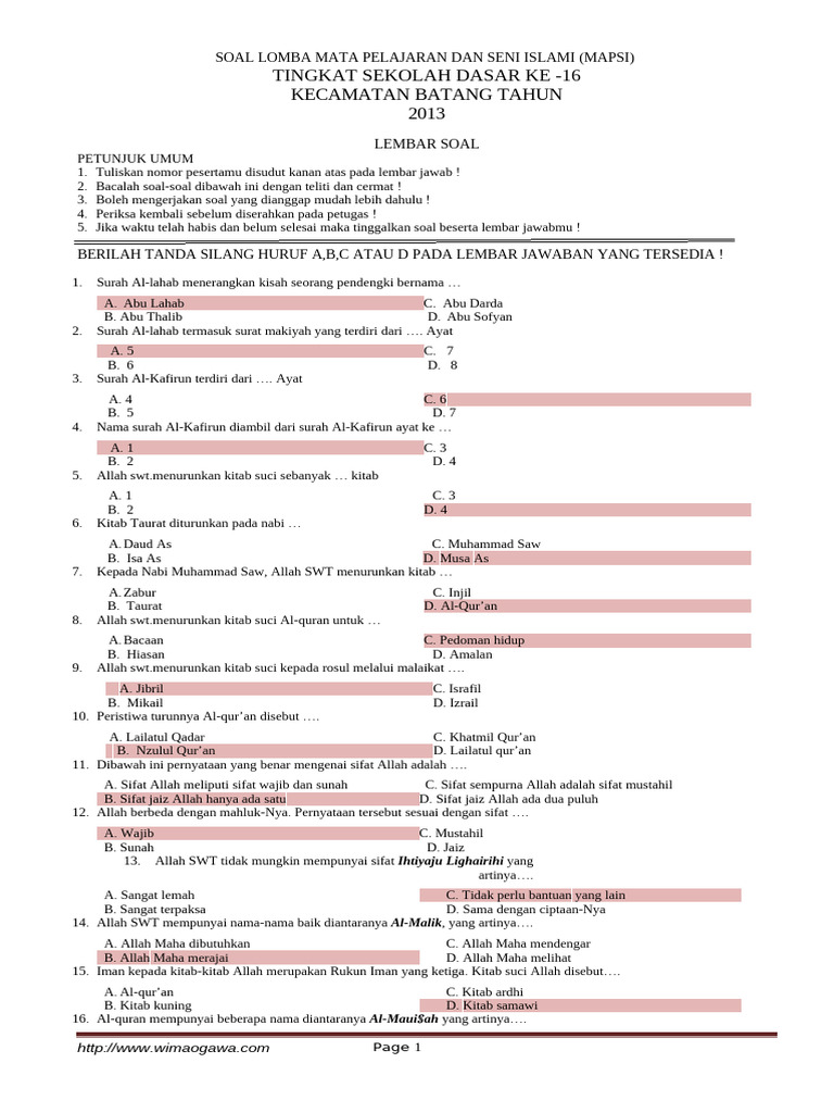 soal pg internet mapsi | PDF