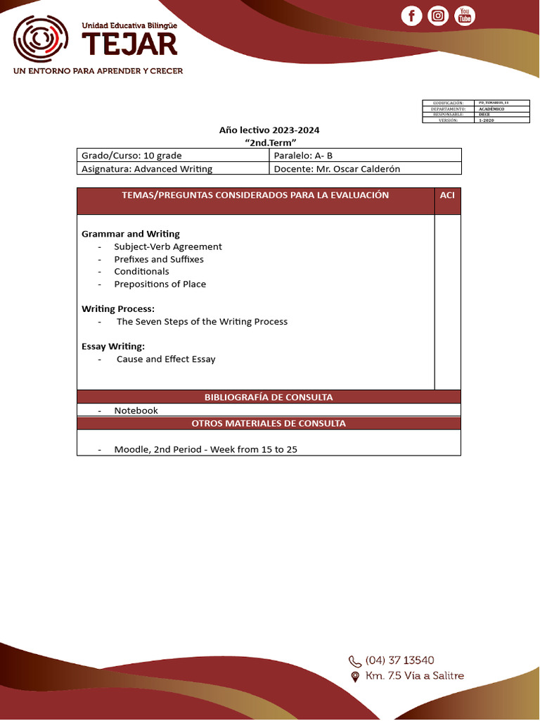 Advanced Writing | PDF