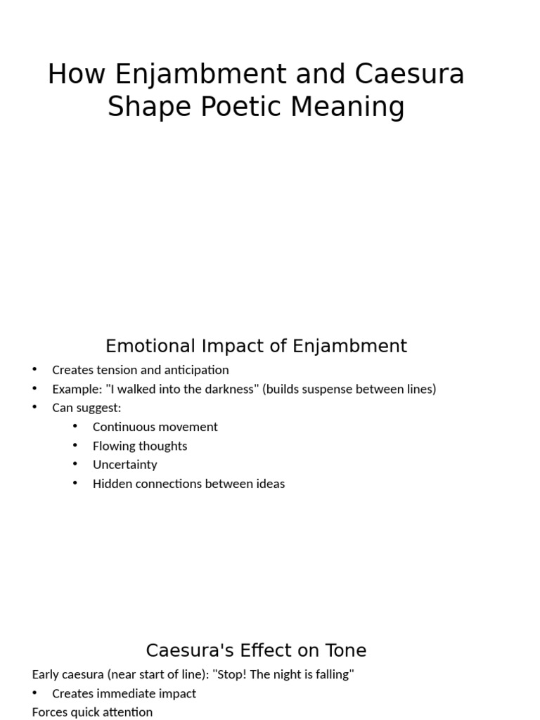 How-Enjambment-and-Caesura-Shape-Poetic-Meaning | PDF