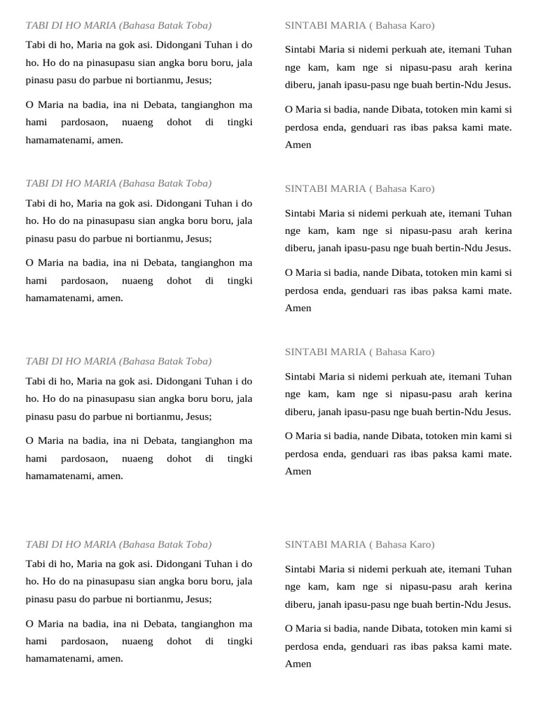 Tabi Di Ho Maria | PDF