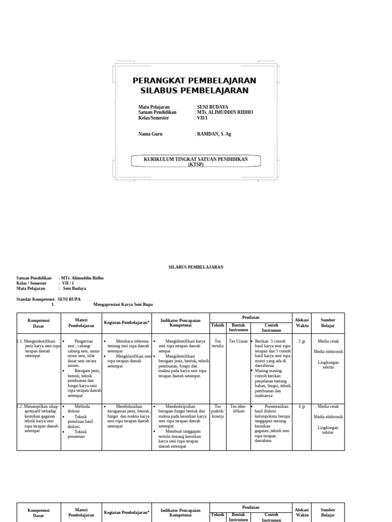 Silabus SMP SBK | PDF