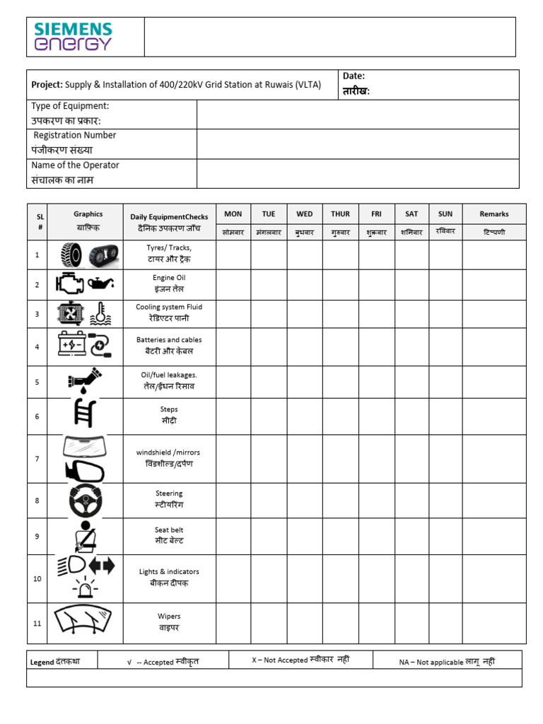 11 Daily Vehicle Inspection Check List | PDF