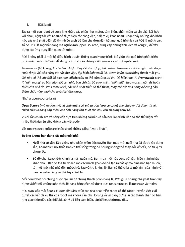 Kịch bản bài thuyết trình ROS | PDF