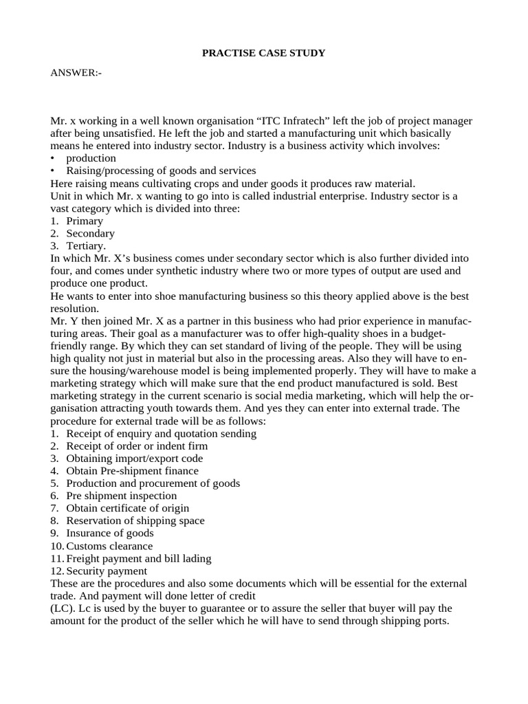 BST Case Study Answer ONLY Answer | PDF