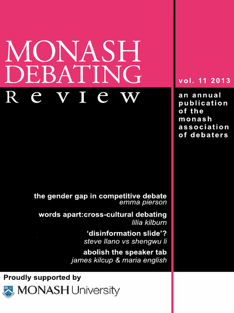 Monash Debating Review | PDF