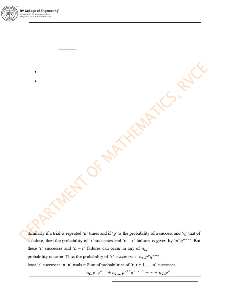 Unit 4 Probability Distributions-MA231CT | PDF | Probability ... Unit 4 Probability Distributions-MA231CT | PDF | Probability ...