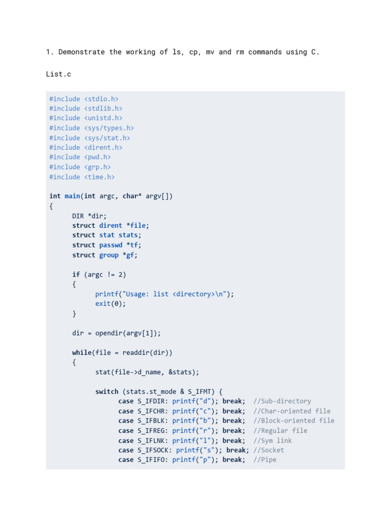 OS Lab All Programs With Output - 241023 - 211514 | PDF | Text File ...