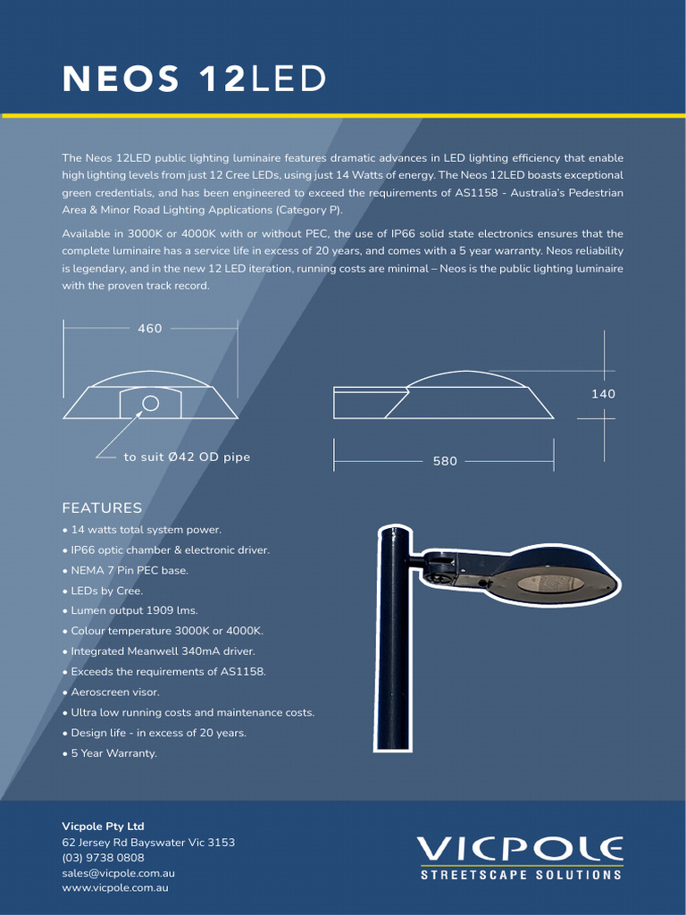 Neos Spec Sheet | PDF