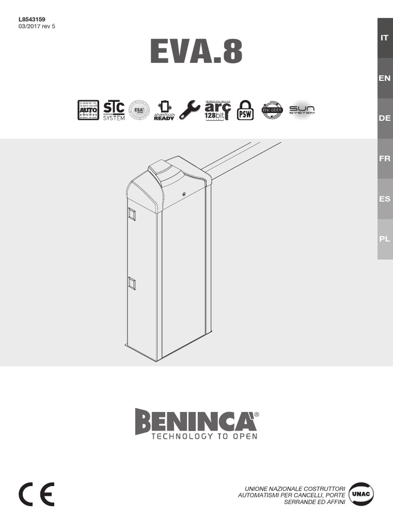 beninca-eva8-manual_compressed | PDF | Switch | Power Supply
