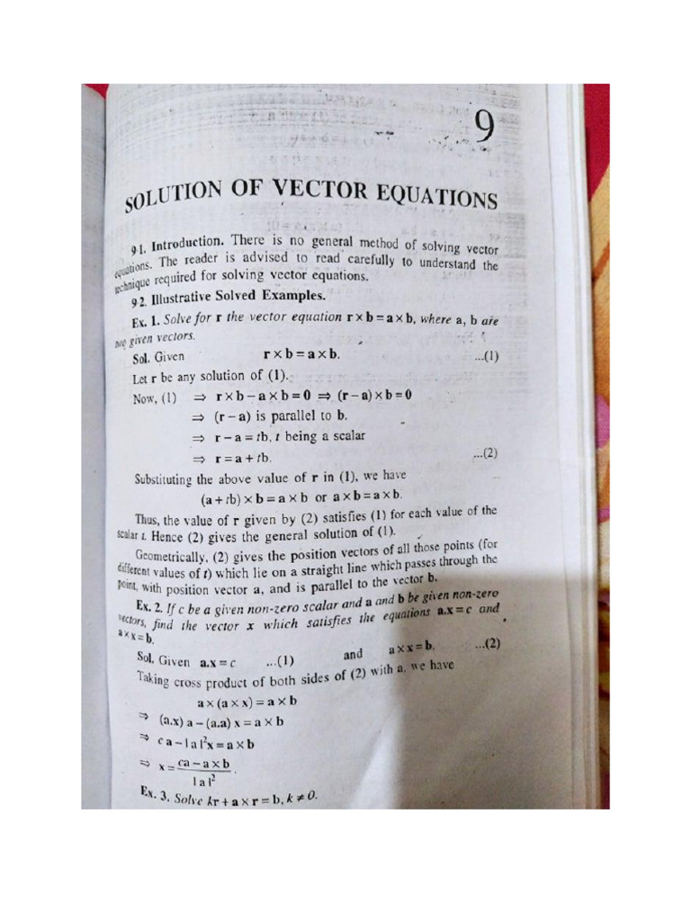 Vector Equations | PDF