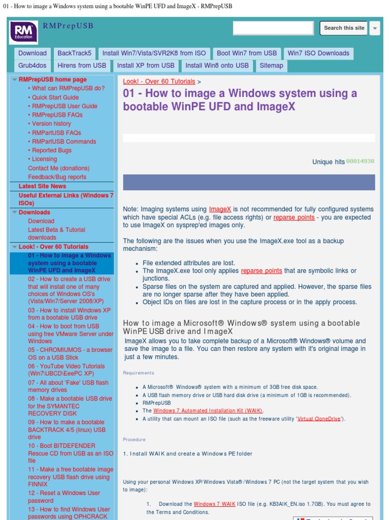 01 - How To Image A Windows System Using A Bootable WinPE UFD and ...