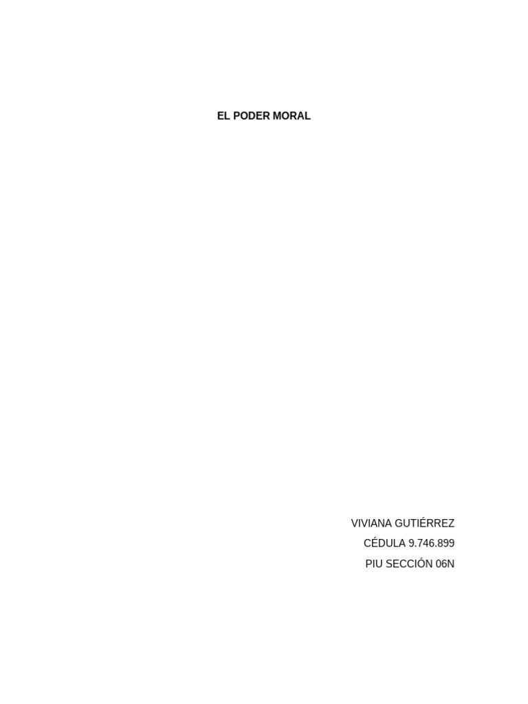 Poder Moral en la Visión de Bolívar | PDF | Moralidad | Corrupción política