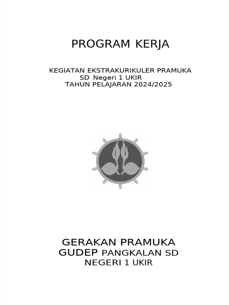 PDF Program Kerja Pramuka SD | PDF