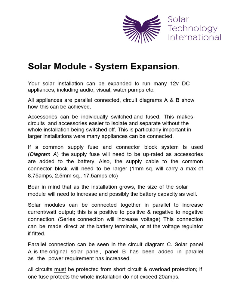 System Expansion Parallel and Series | PDF | Fuse (Electrical) | Solar ...