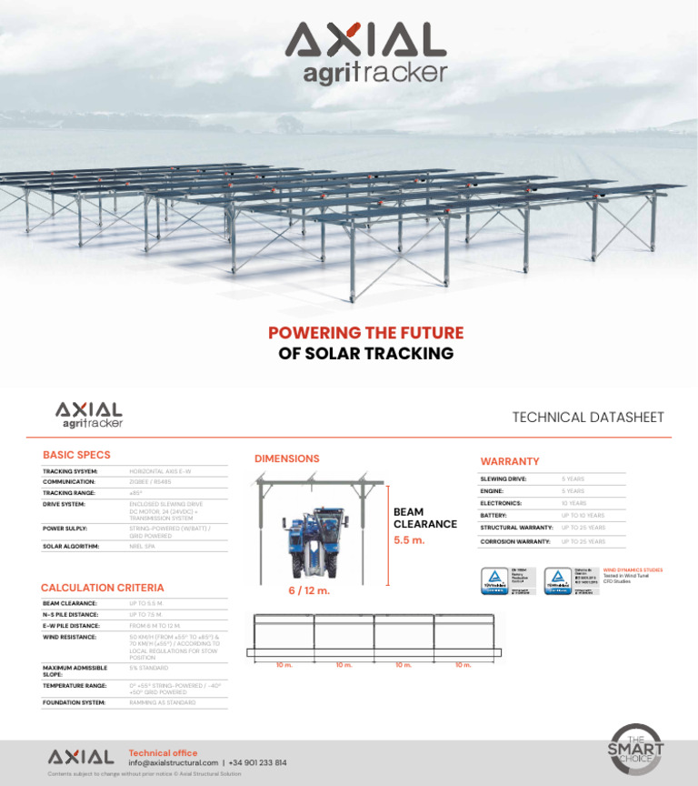 Solar Tracking System Technical Datasheet | PDF | Electric Power ...