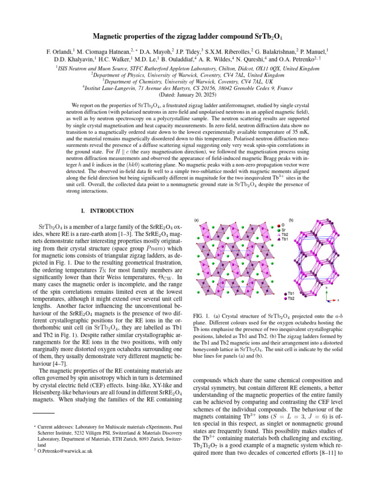 Zigzag Ladder Compound | PDF | X Ray Crystallography | Condensed Matter Physics