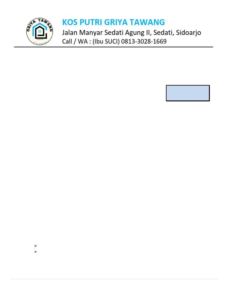 v3 - Perjanjian Kos Griya Tawang | PDF