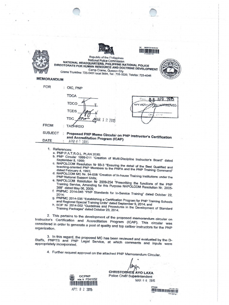 PNP MC 2015 004 Icap | PDF