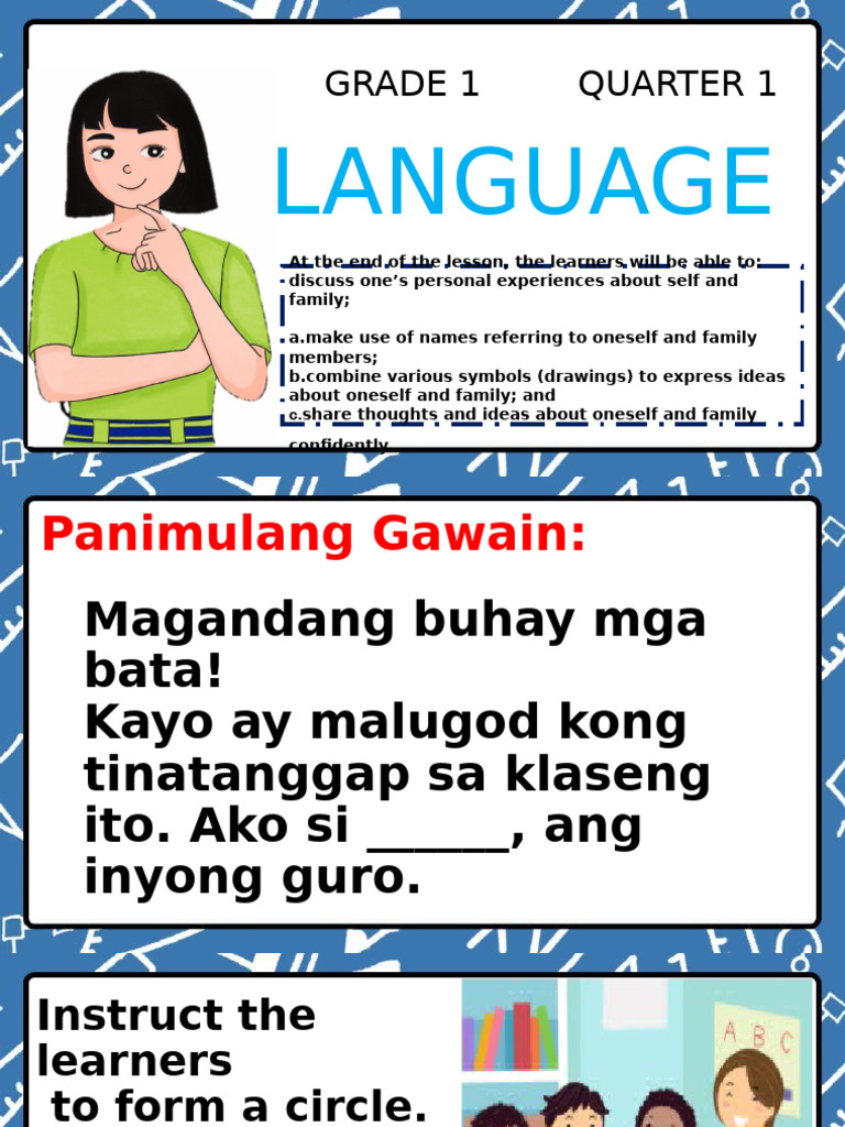 Grade 1 q1 Language Week 1 Day 1 | PDF
