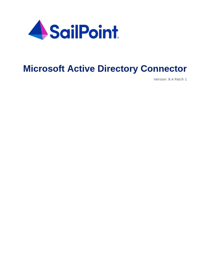 SailPoint Active Directory Connector Guide | PDF | Active Directory ...