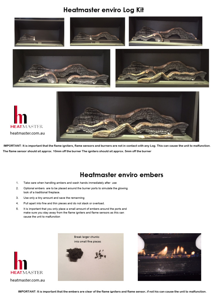 Heatmaster Enviro Log Kit Guide | PDF
