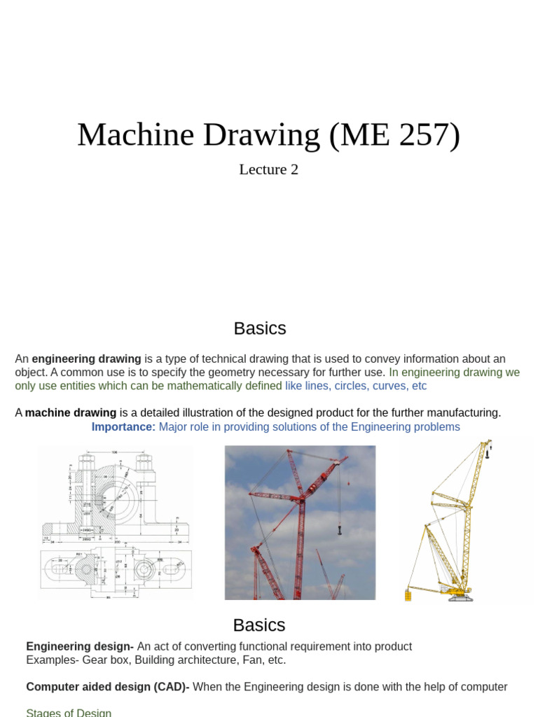 Machine Drawing Basics and Techniques | PDF | Technical Drawing | Screw