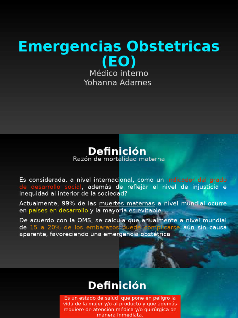 Emergencias Obstétricas: Causas y Manejo | PDF | El embarazo | Aborto