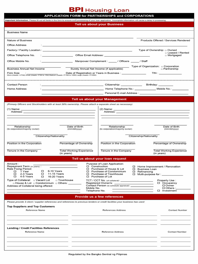 HL Application Forms - Partnership and Corporation | PDF