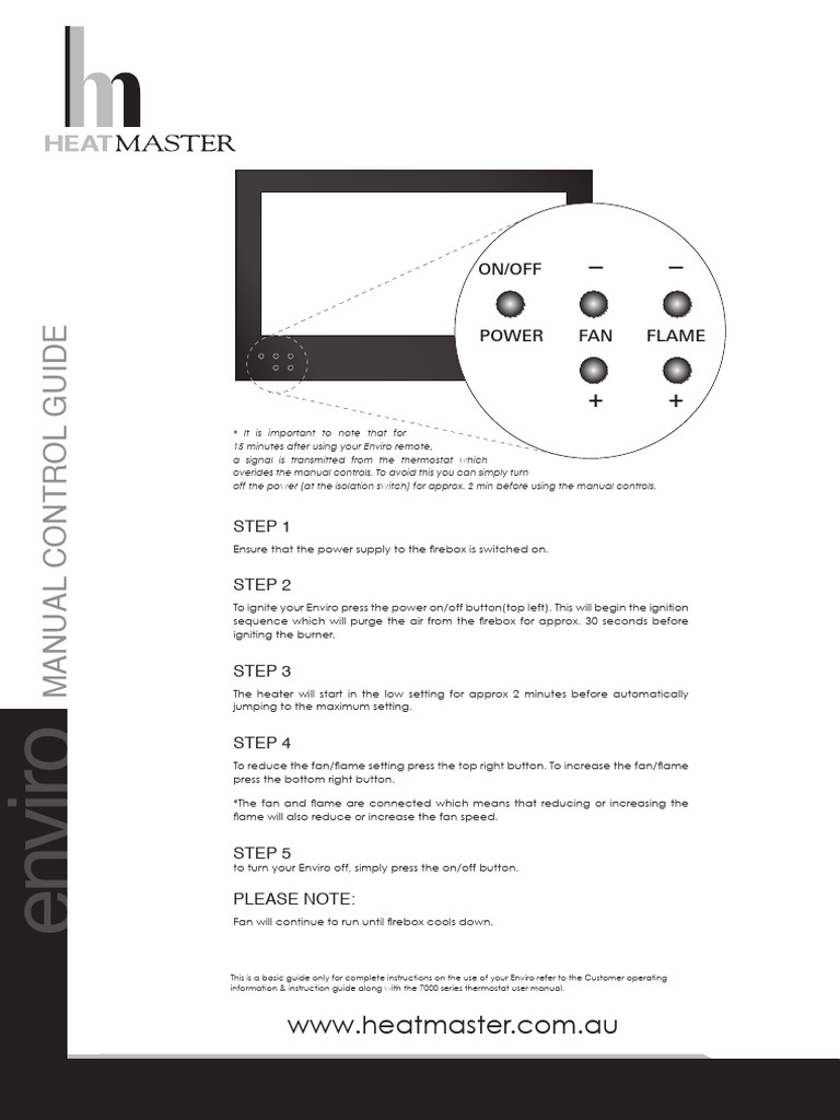 Enviro Remote Control User Guide | PDF | Thermostat | Manufactured Goods