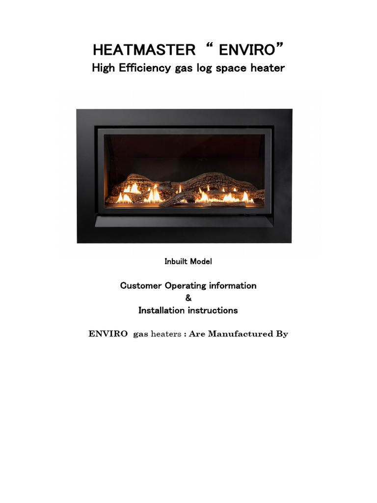 Enviro-Operation-Manual-V19 | PDF | Thermostat | Combustion