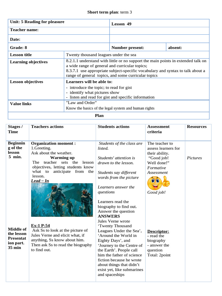 LP Excel 8 MSA term 3 | PDF | Vocabulary | Question