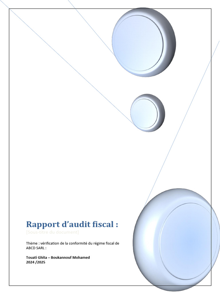 Audit fiscal de ABCD SARL 2024-2025 | PDF | Taxe sur la valeur ajoutée ...