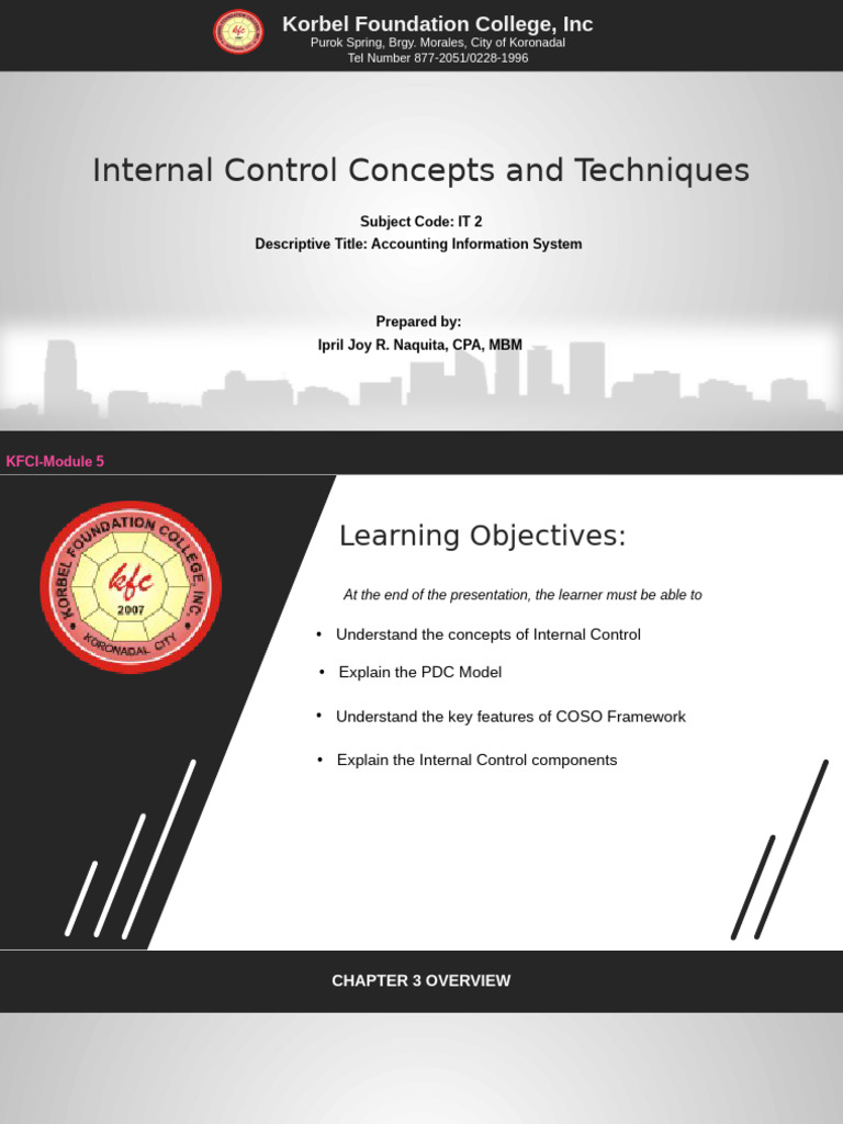 5 IT2 - AIS Internal Control Concepts and Techniques | PDF | Internal ...